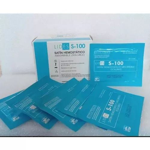 SATÍN HEMOSTÁTICO LIDES S-100 4X8 CM – LIFESCIENCES C/1 – Suturmedik